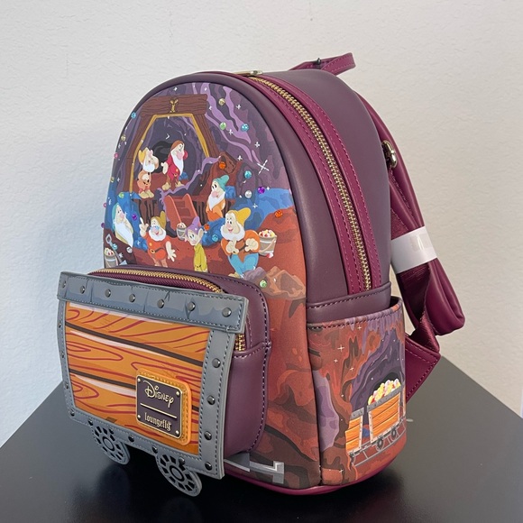 Loungefly | Bags | Loungefly Seven Dwarfs Mine Cart Mini Backpack And ...
